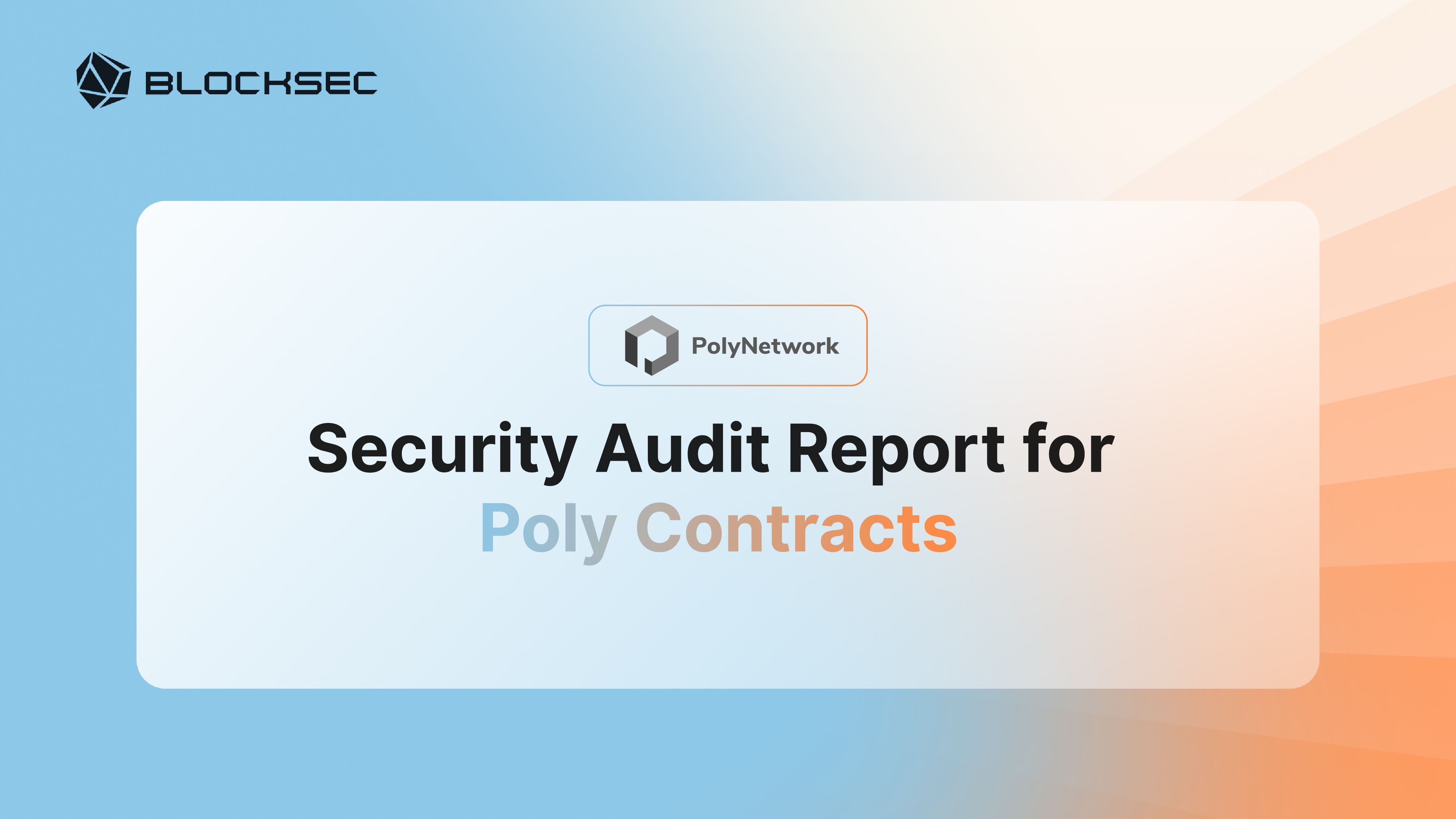 Security Audit Report for Poly Contracts - BlockSec